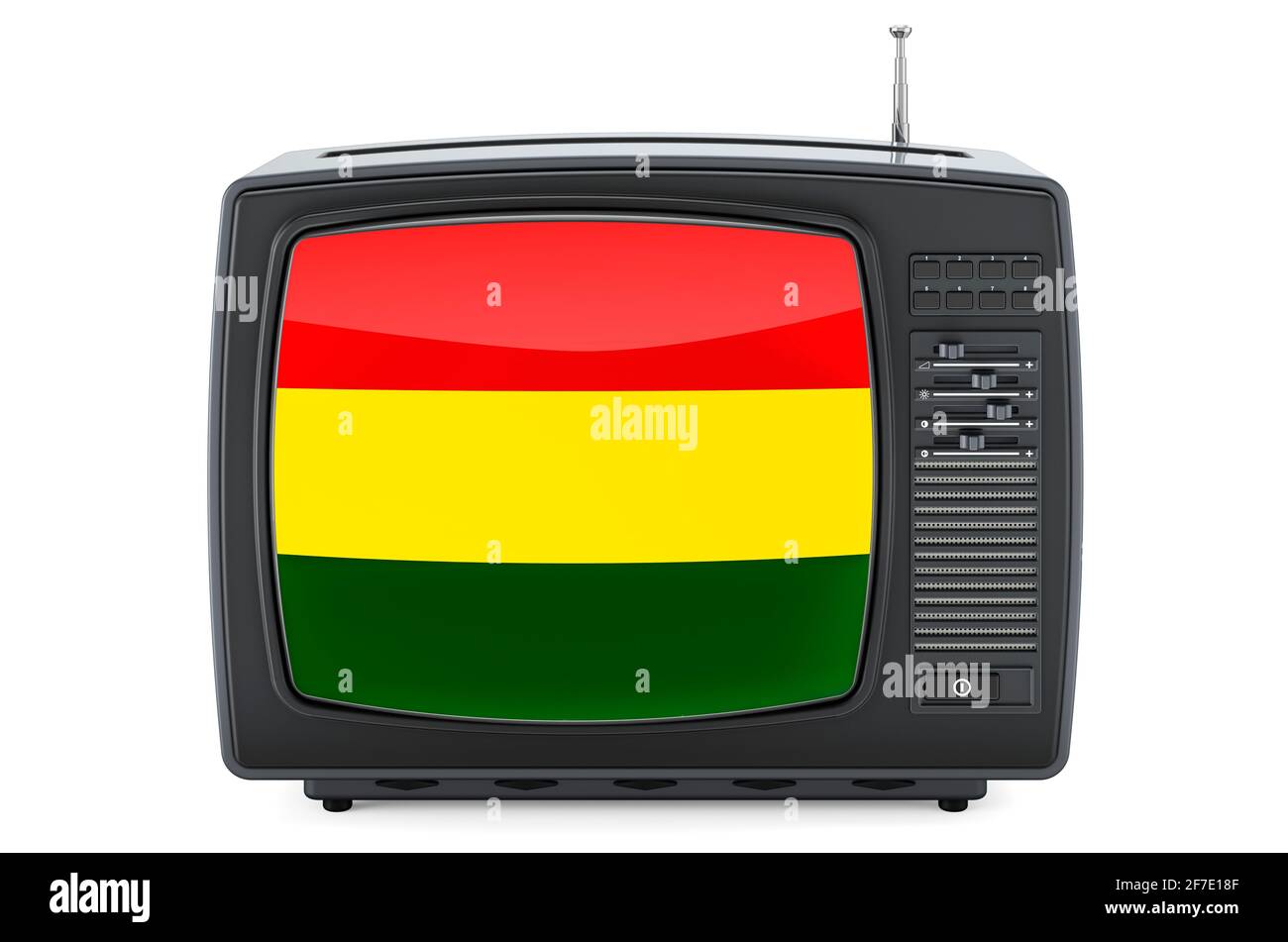 Bolivian Television concept. TV set with flag of Bolivia. 3D rendering ...