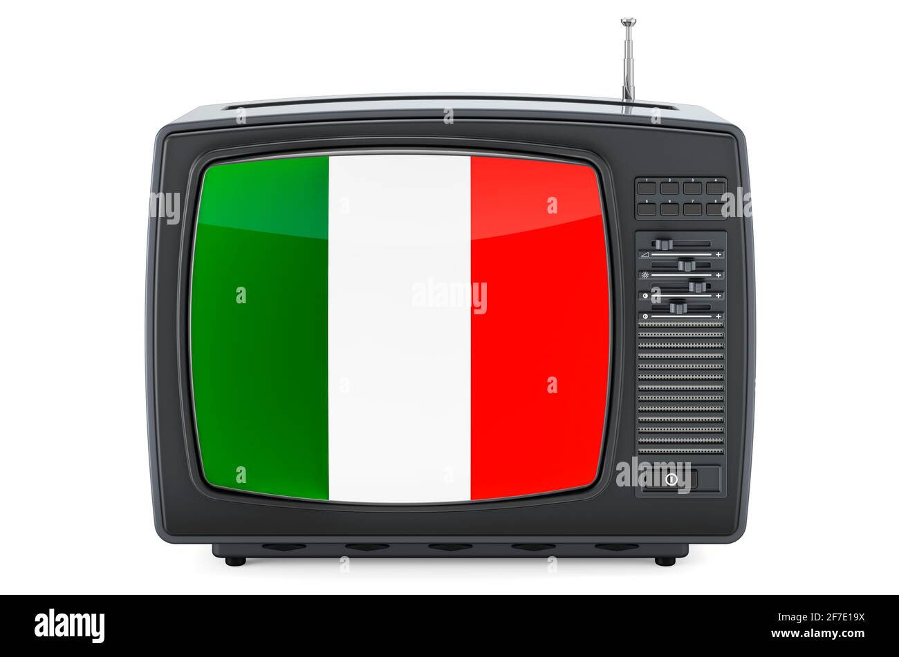 Irish Television concept. TV set with flag of Ireland. 3D rendering ...