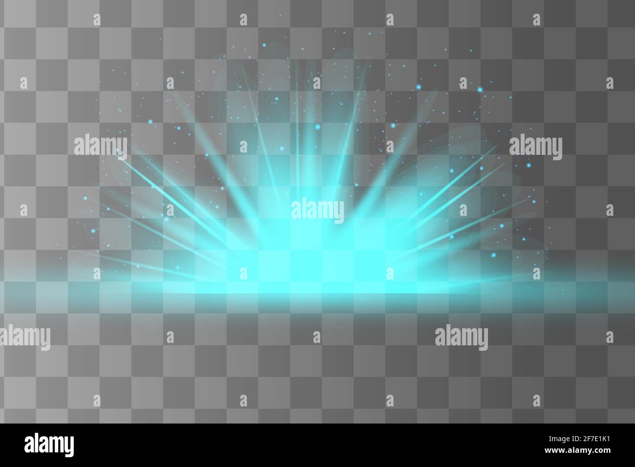 Blue glowing lights effects isolated on background. Glow light effect ...