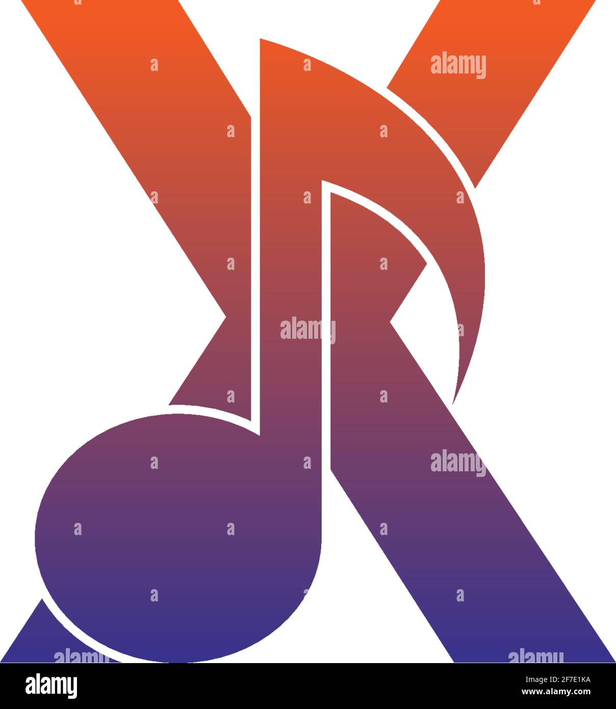 Letter X logo icon with musical note design symbol template vector ...