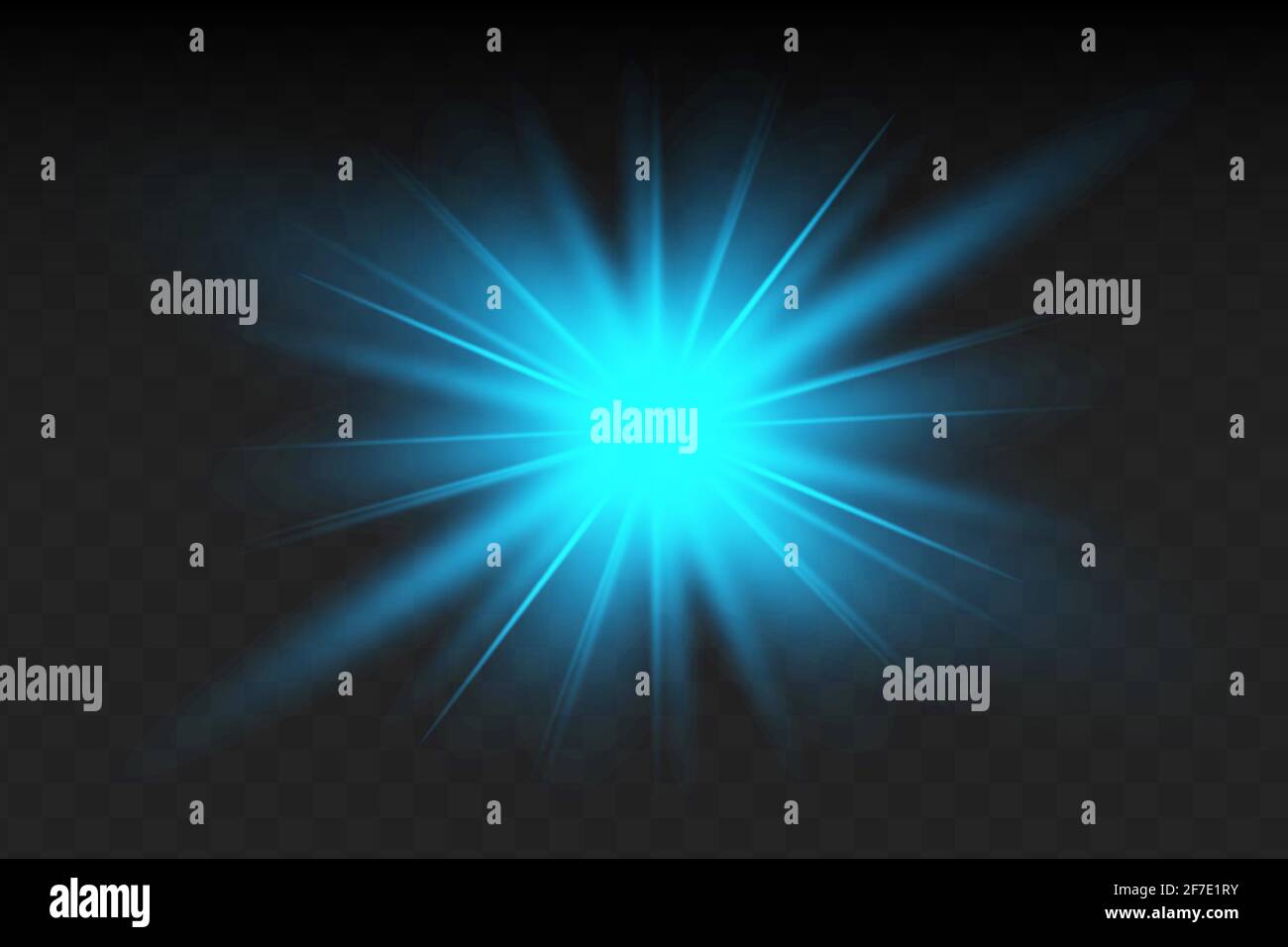 Blue glowing lights effects isolated on background. Glow light effect ...