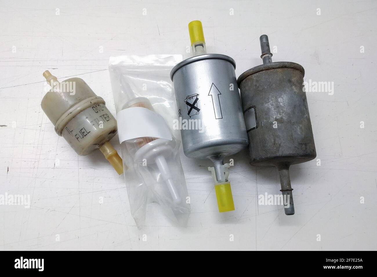 Old oil filters hi-res stock photography and images - Alamy