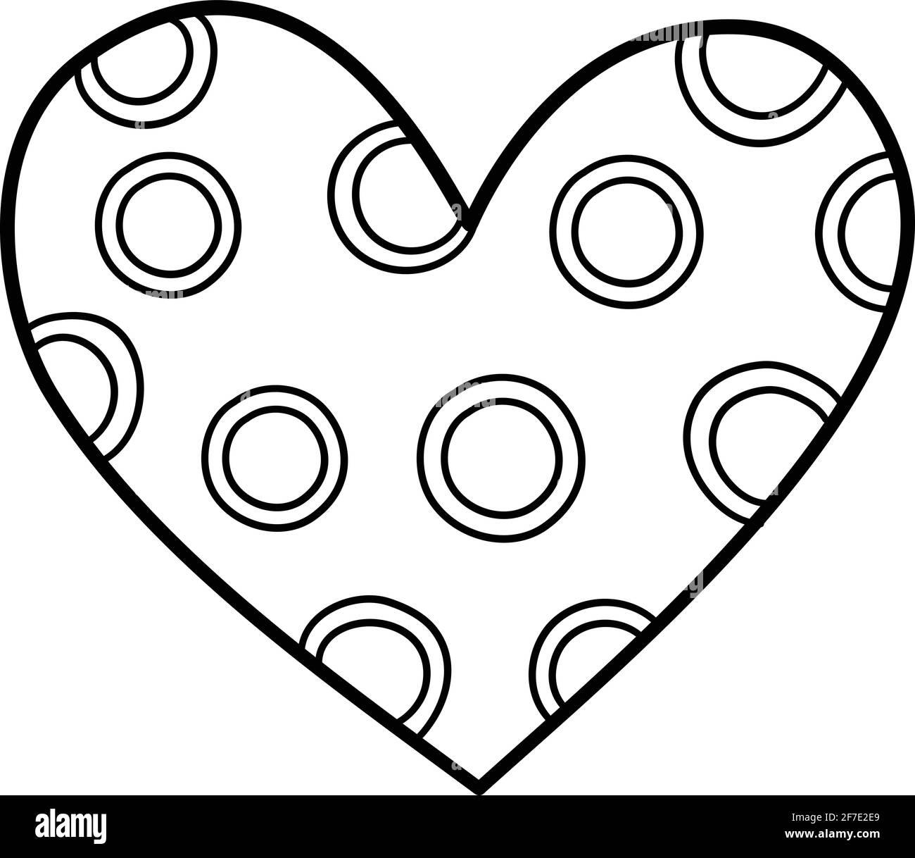 Circle heart icon, hand drawn and outline style Stock Vector Image ...