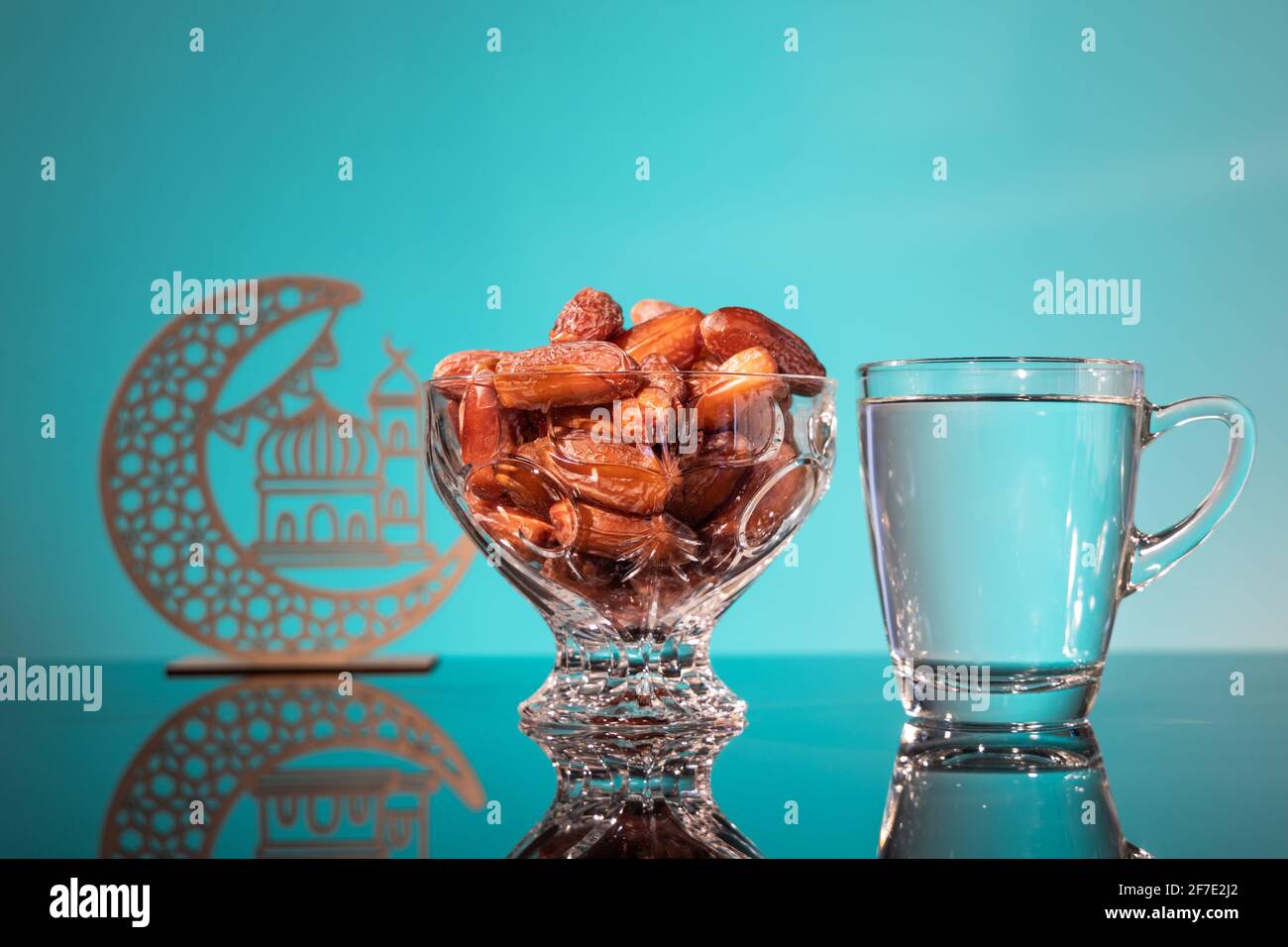 Muslim iftar of breaking of fast during Ramadan month with preserved ...
