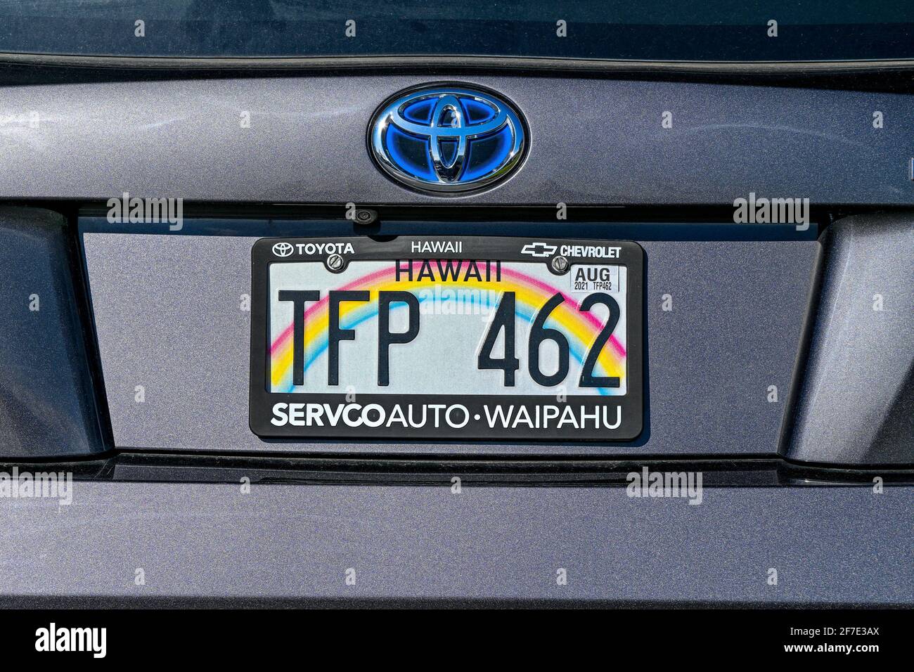 Hawaii car license plate hi-res stock photography and images - Alamy