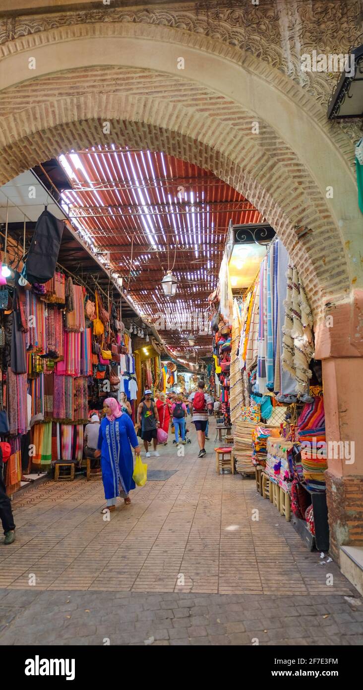 Souk or market in Marrakech, Morocco Stock Photo - Alamy