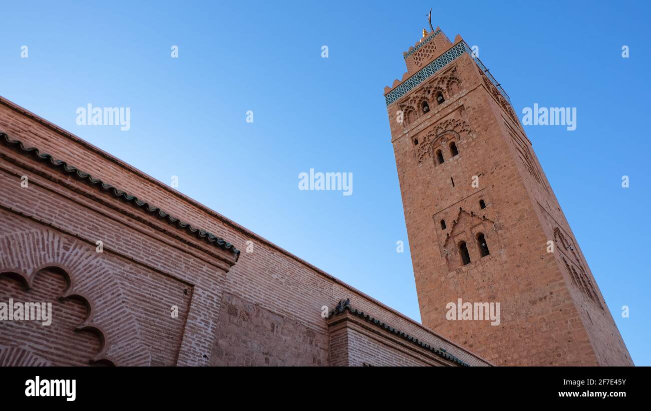Koutoubia Mosque is the largest mosque in Marrakech, Morocco Stock ...