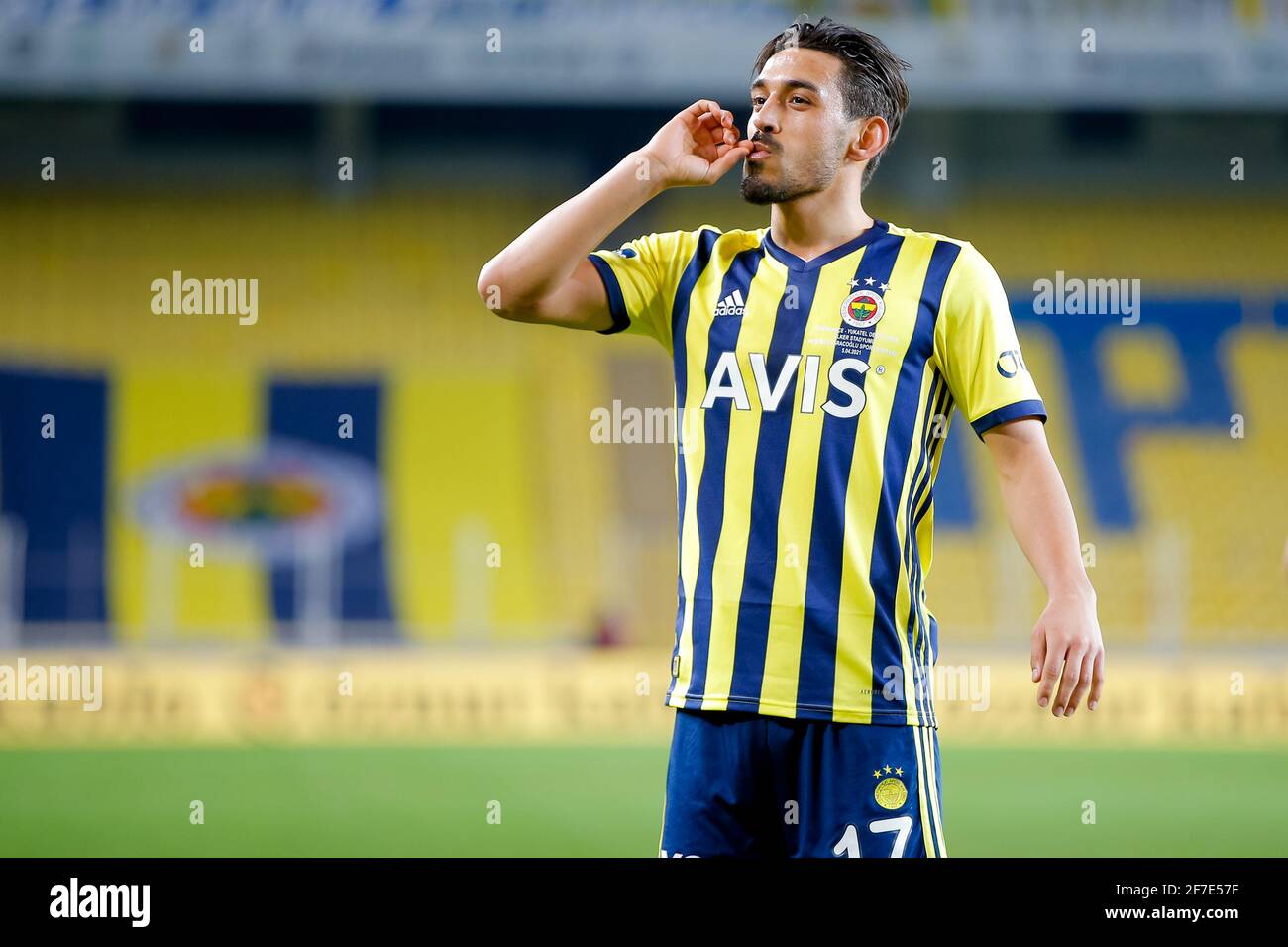 ISTANBUL, TURKEY - APRIL 5: Irfan Kahveci of Fenerbahce SK during the ...
