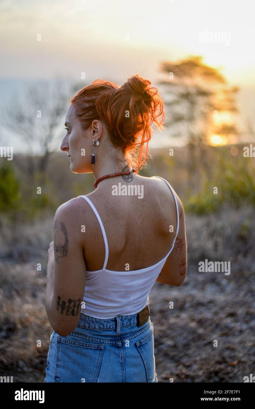 Back tattoos hi-res stock photography and images - Alamy