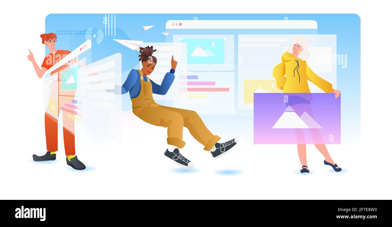 African american woman construction site Stock Vector Images - Alamy