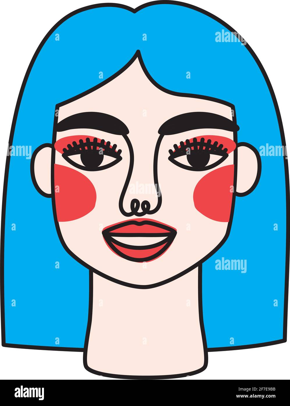 surreal female face Stock Vector Image & Art - Alamy