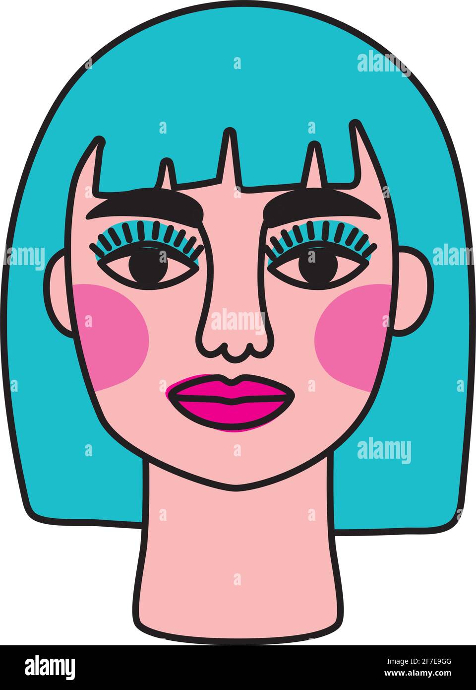 Surreal, woman, face, artwork Stock Vector Images - Alamy