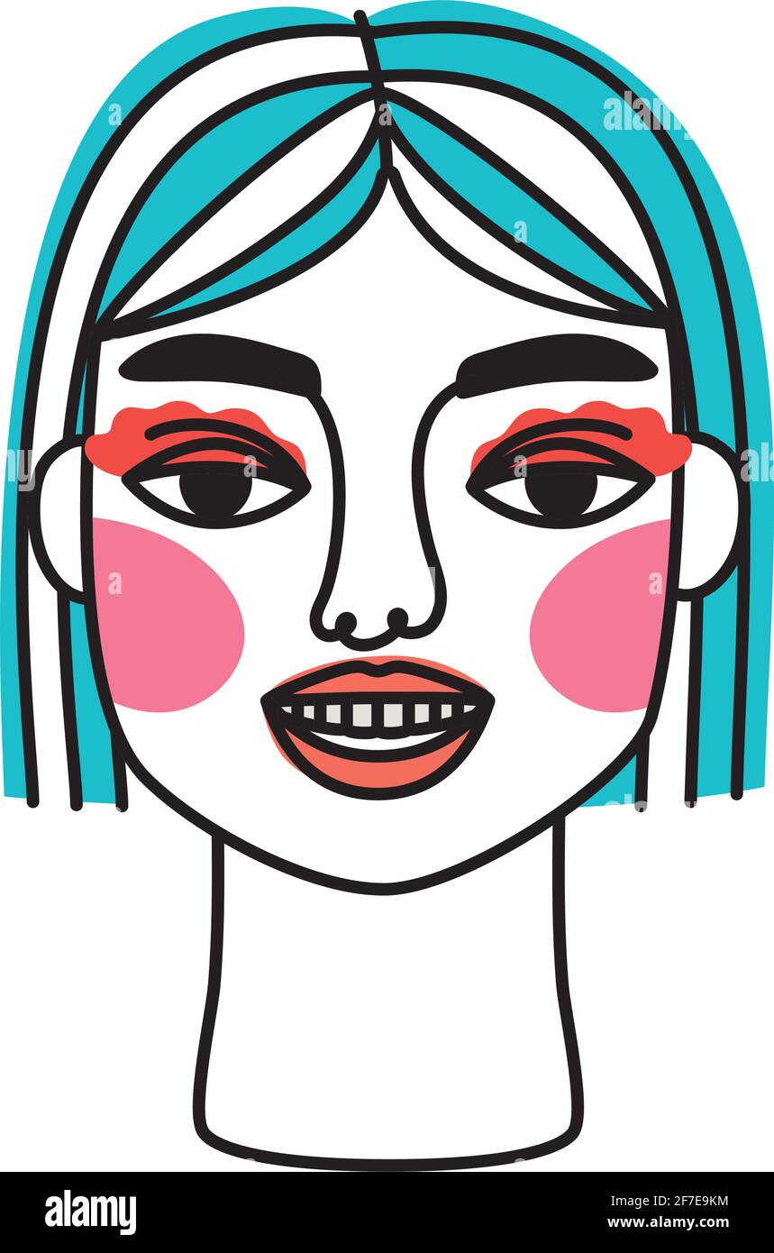 Surreal, woman, face, artwork Stock Vector Images - Alamy