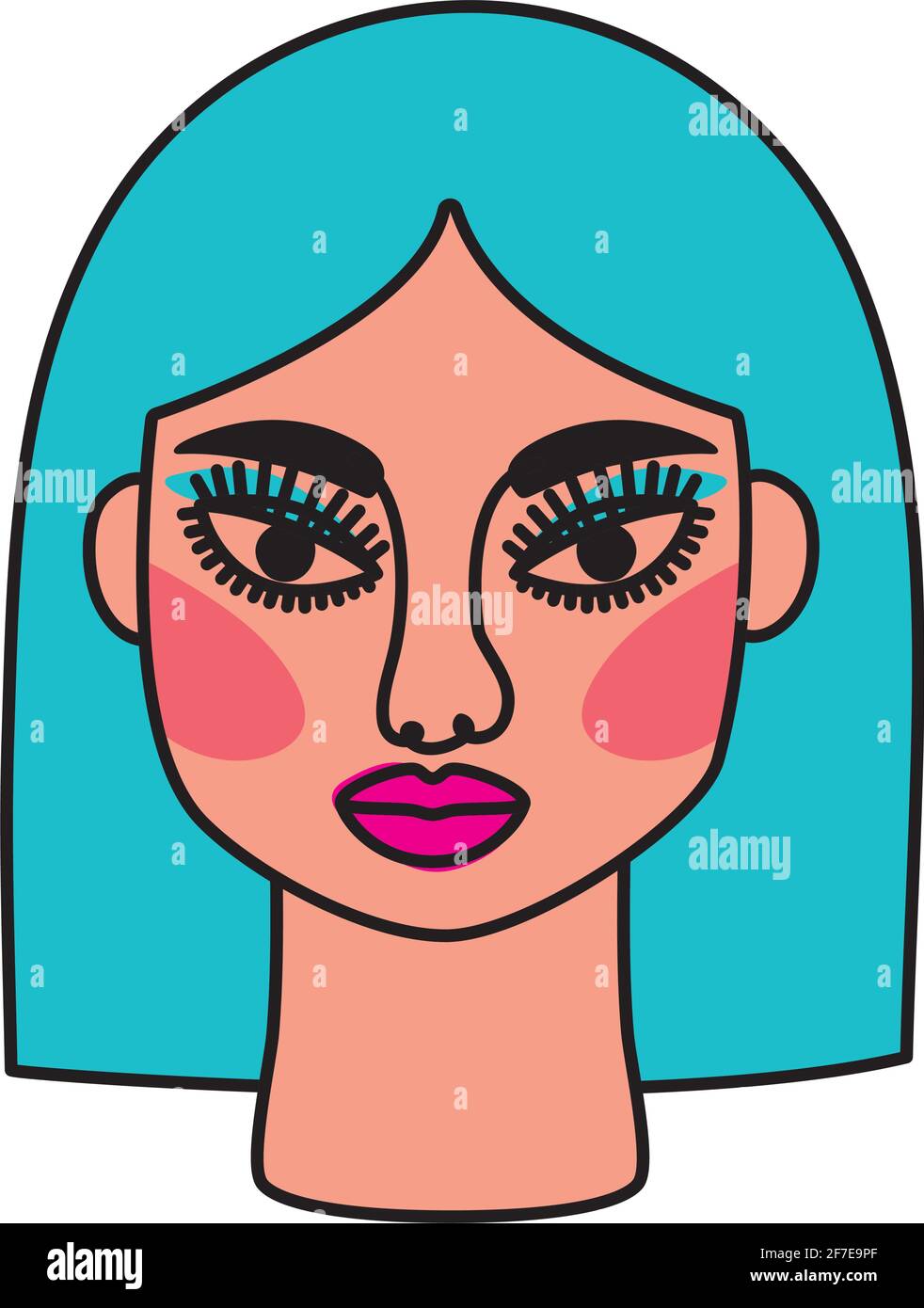 female face illustration Stock Vector Image & Art - Alamy