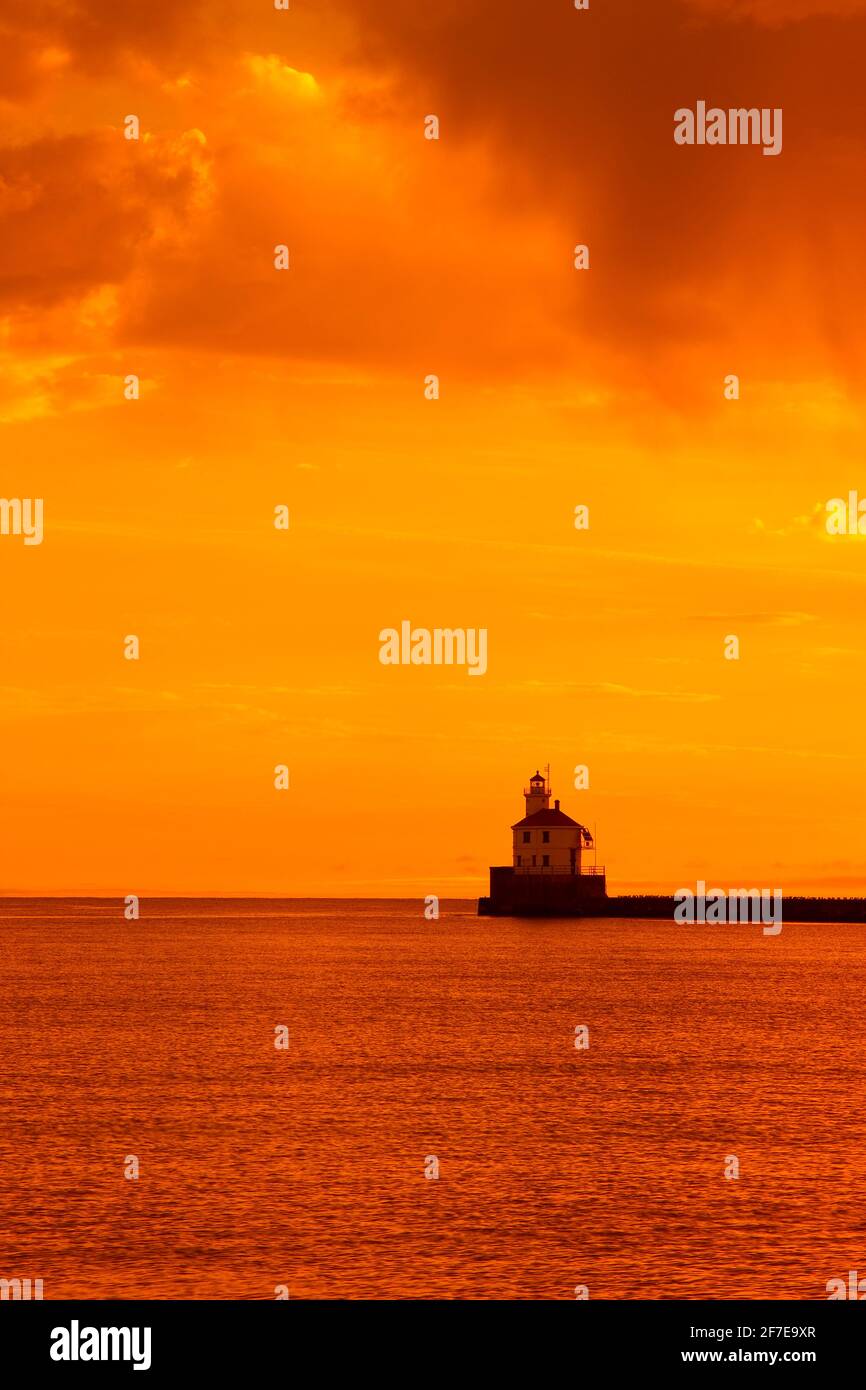 Wisconsin Point Lighthouse Stock Photo - Alamy
