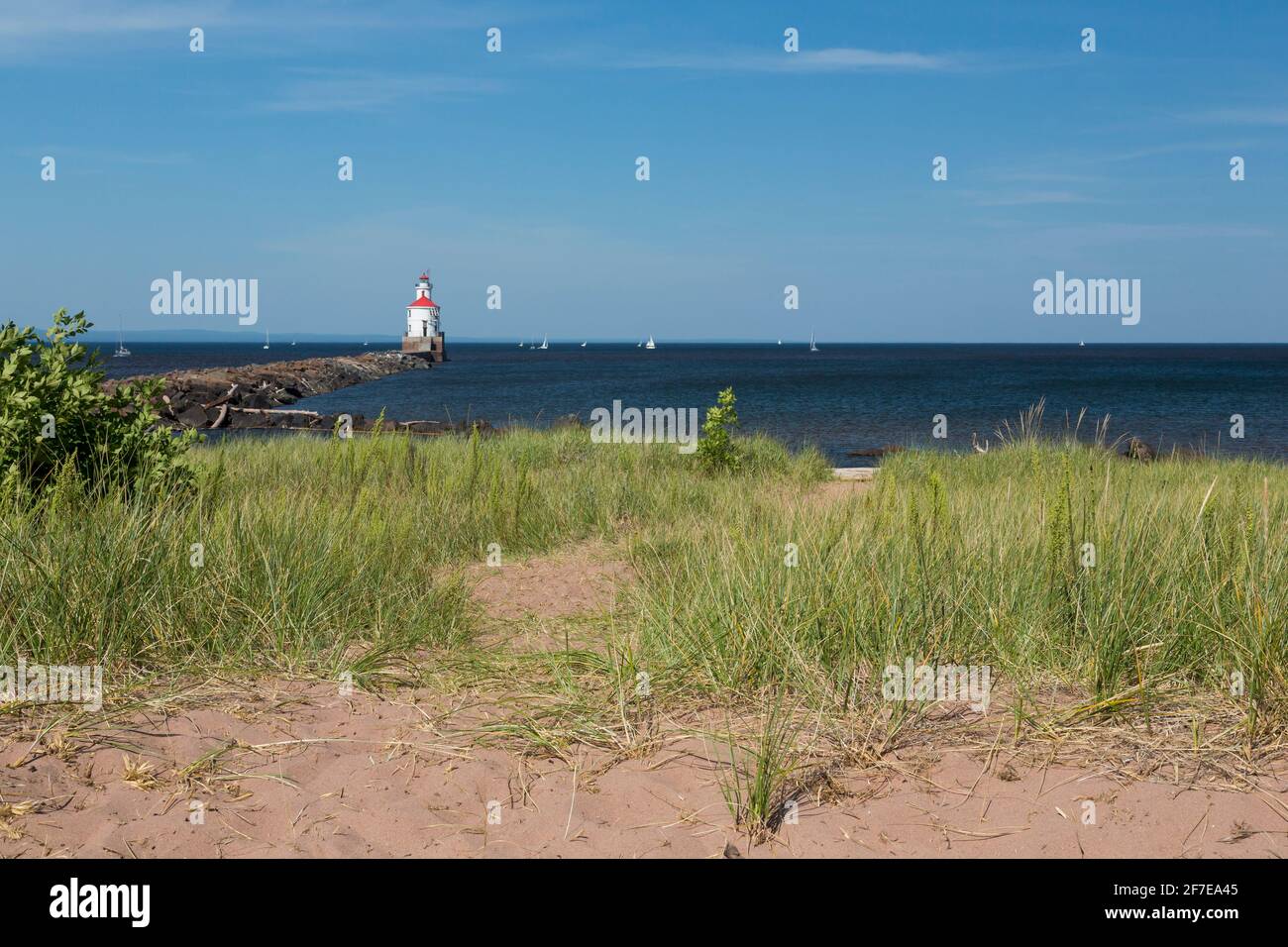 Wisconsin Point Lighthouse Stock Photo - Alamy