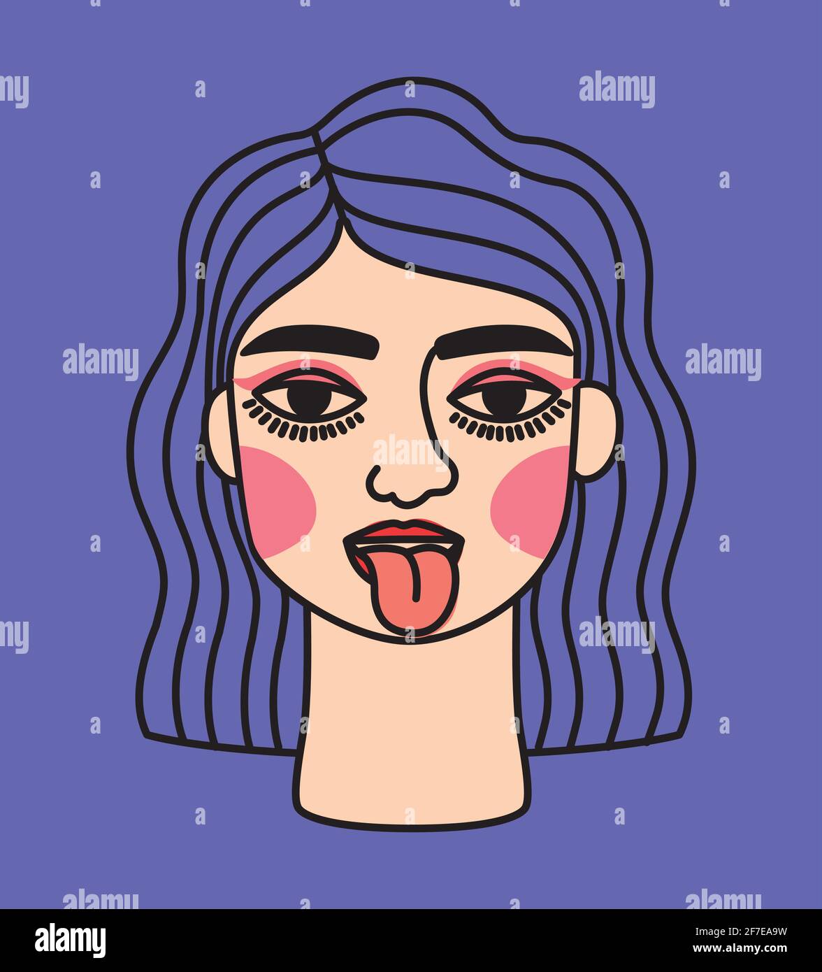 Surreal, woman, face, artwork Stock Vector Images - Alamy