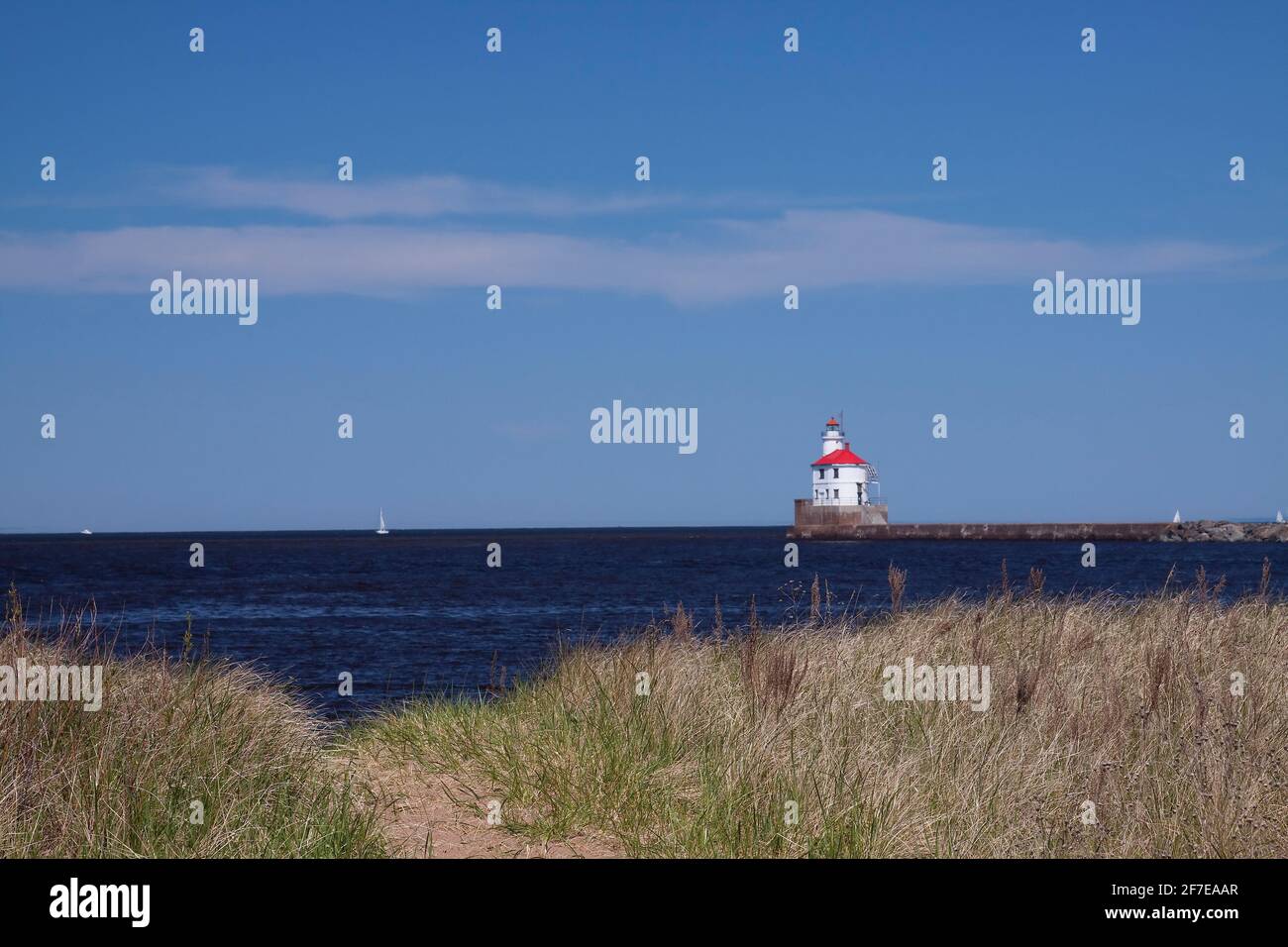 Wisconsin Point Lighthouse Stock Photo - Alamy