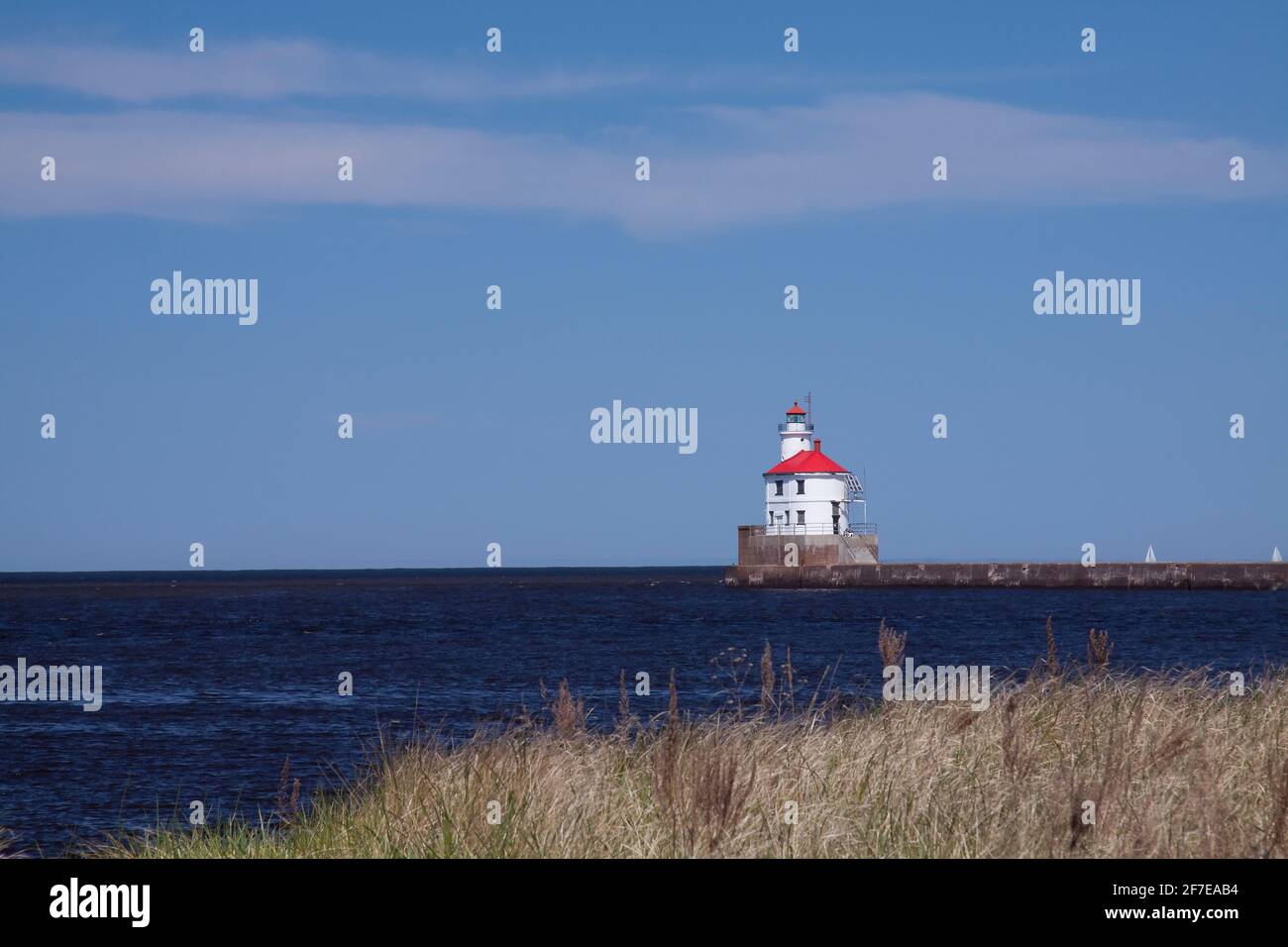Wisconsin Point Lighthouse Stock Photo - Alamy