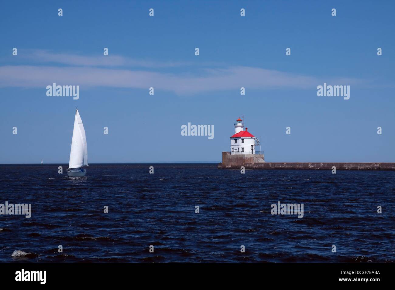 Wisconsin Point Lighthouse Stock Photo - Alamy