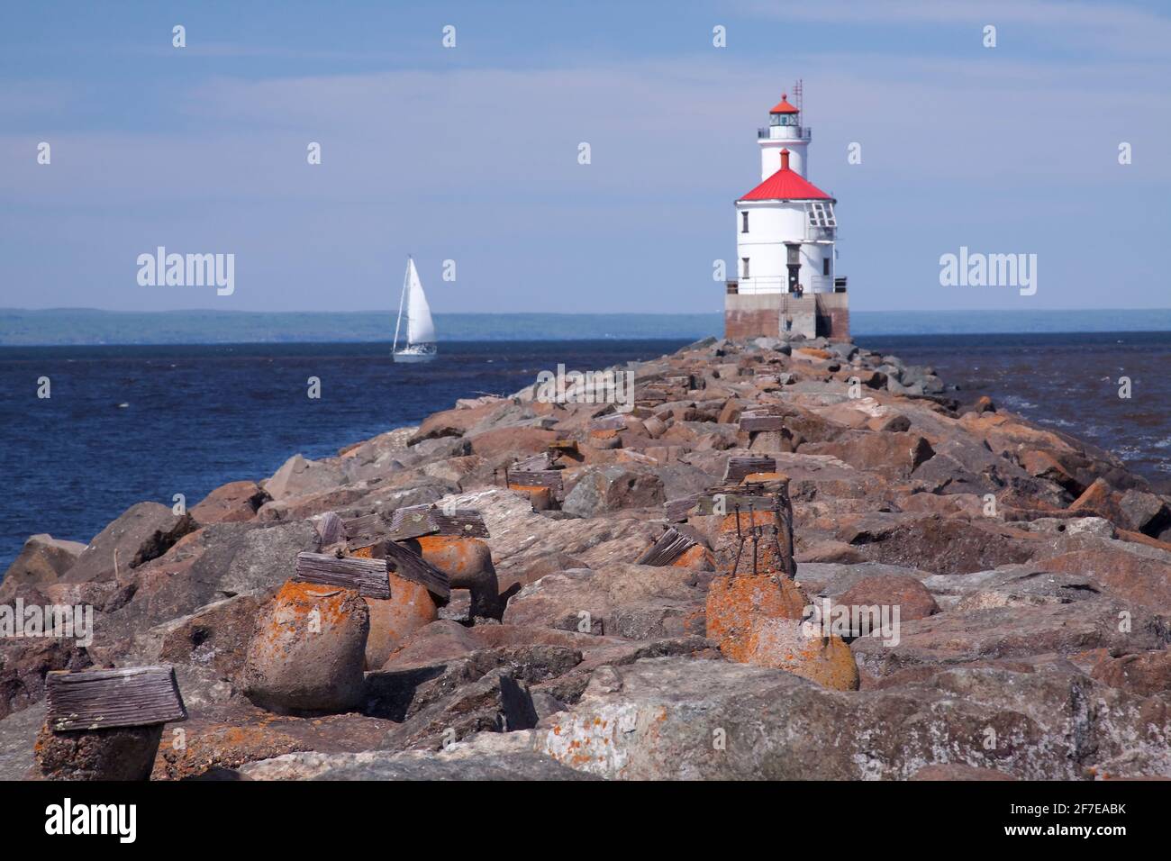 Wisconsin Point Lighthouse Stock Photo - Alamy