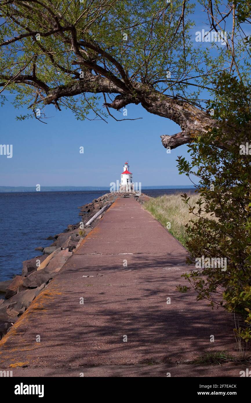 Wisconsin Point Lighthouse Stock Photo - Alamy