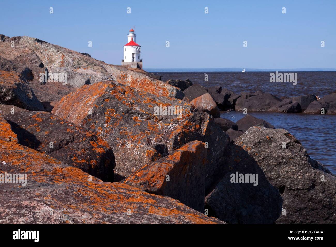 Wisconsin Point Lighthouse Stock Photo - Alamy