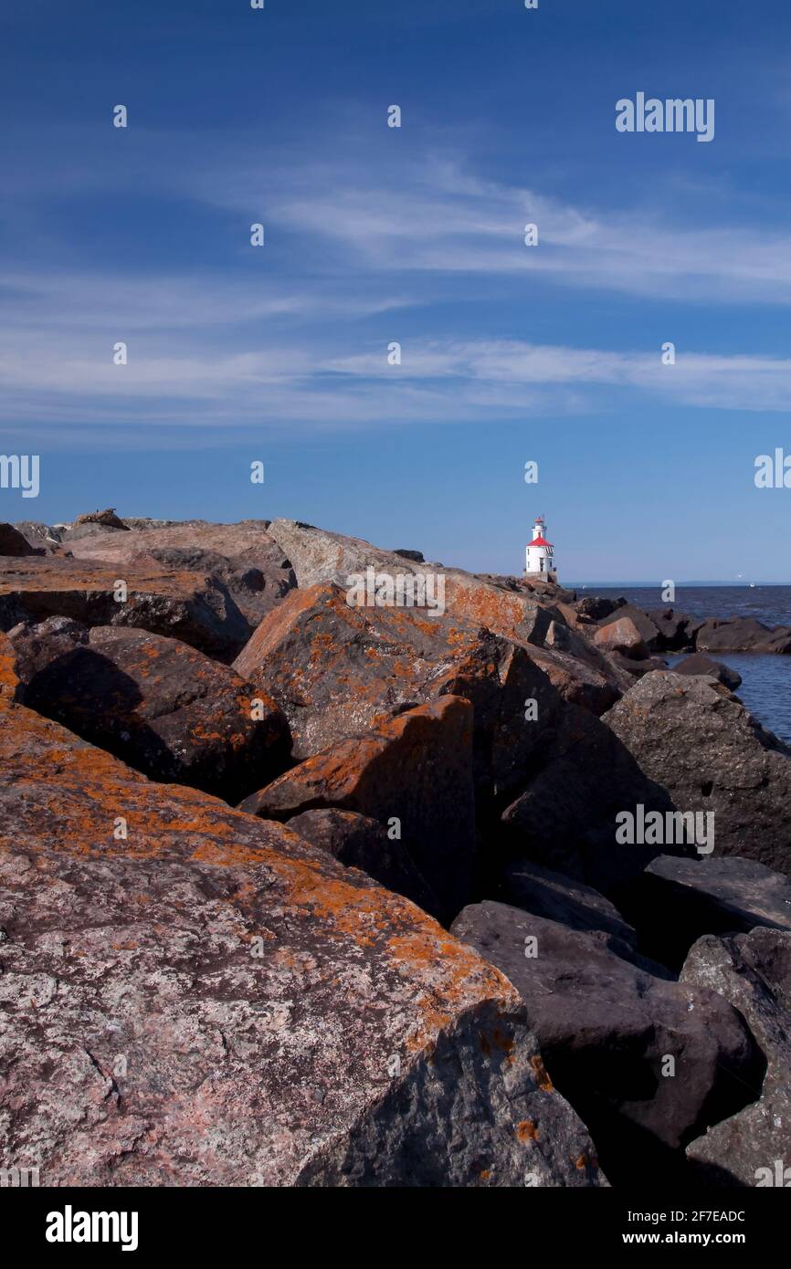 Wisconsin Point Lighthouse Stock Photo - Alamy