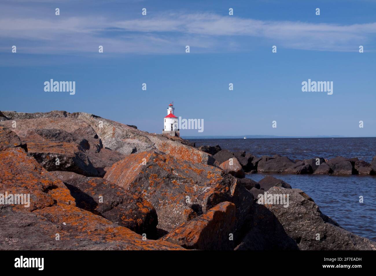 Wisconsin Point Lighthouse Stock Photo - Alamy
