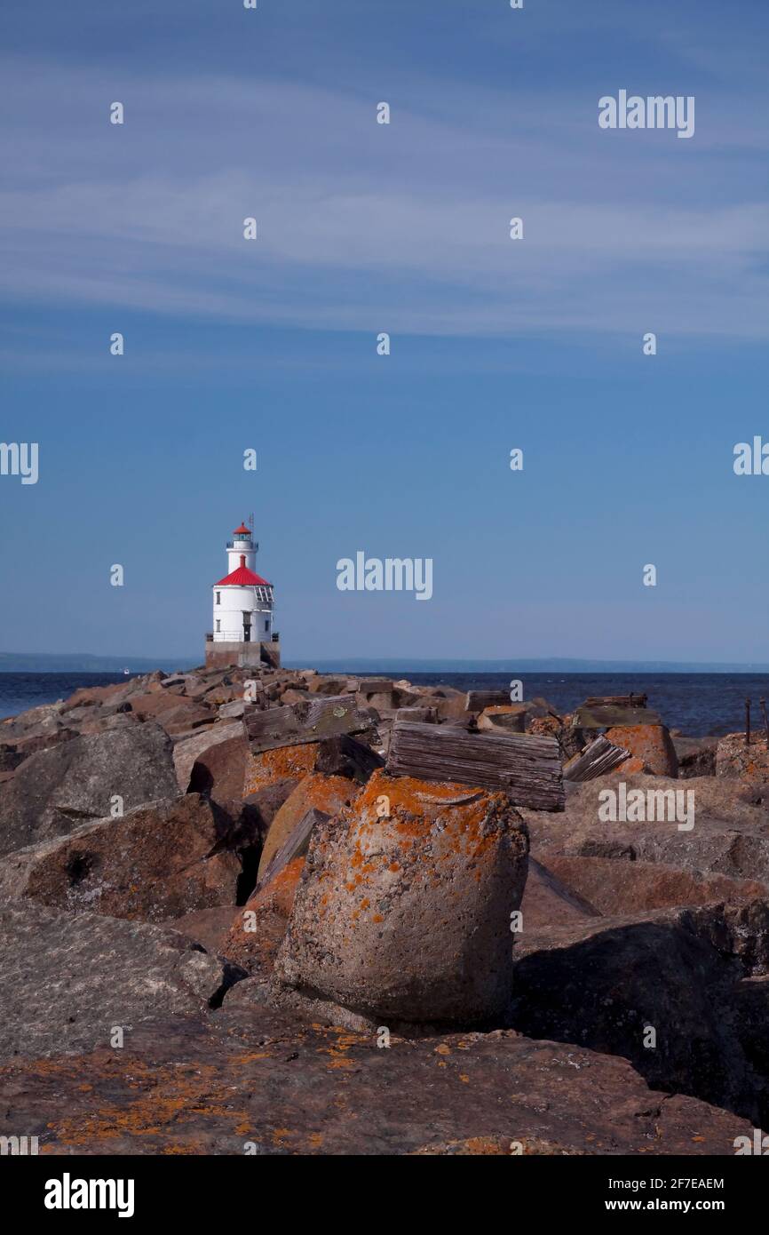 Wisconsin Point Lighthouse Stock Photo - Alamy