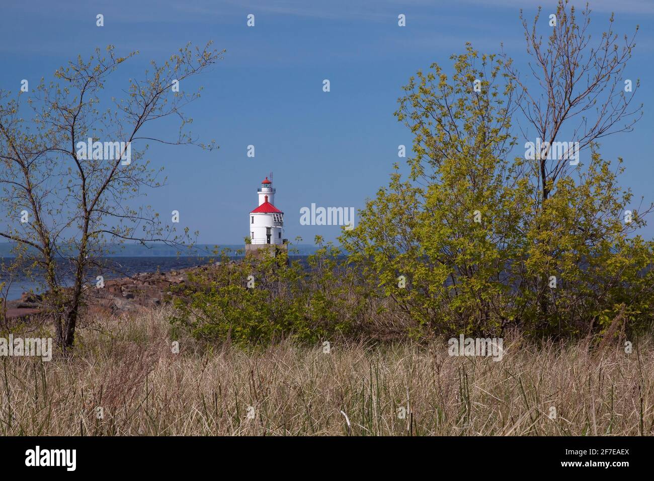Wisconsin Point Lighthouse Stock Photo - Alamy