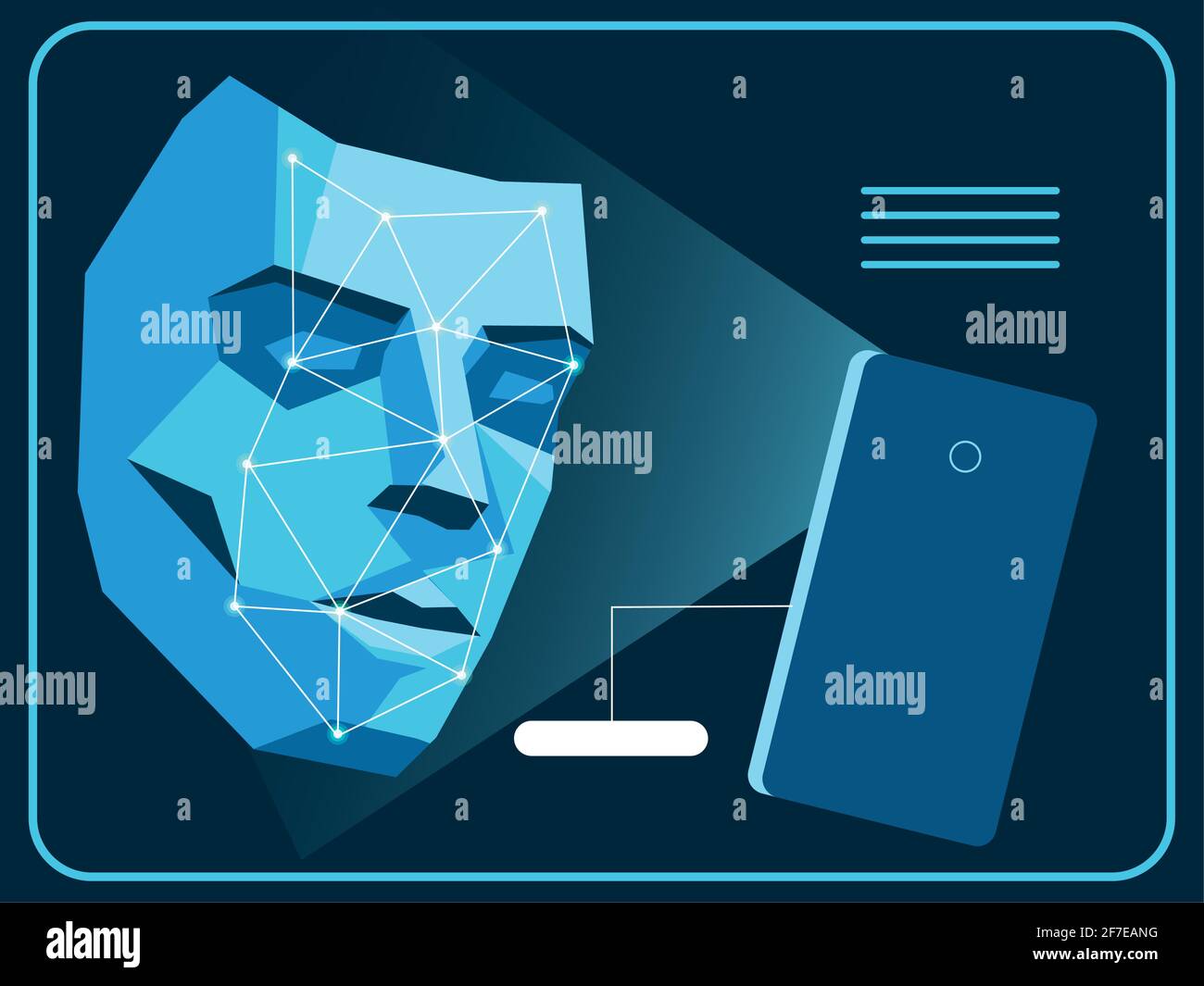smartphone recognition face Stock Vector Image & Art - Alamy