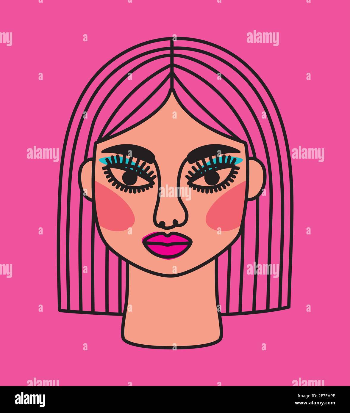 surreal pretty face Stock Vector Image & Art - Alamy