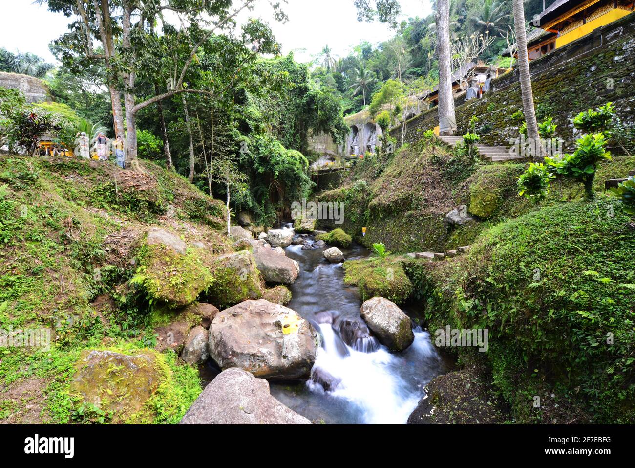Gunung Kawi temple is an ancient, serene Hindu temple complex amid rice ...