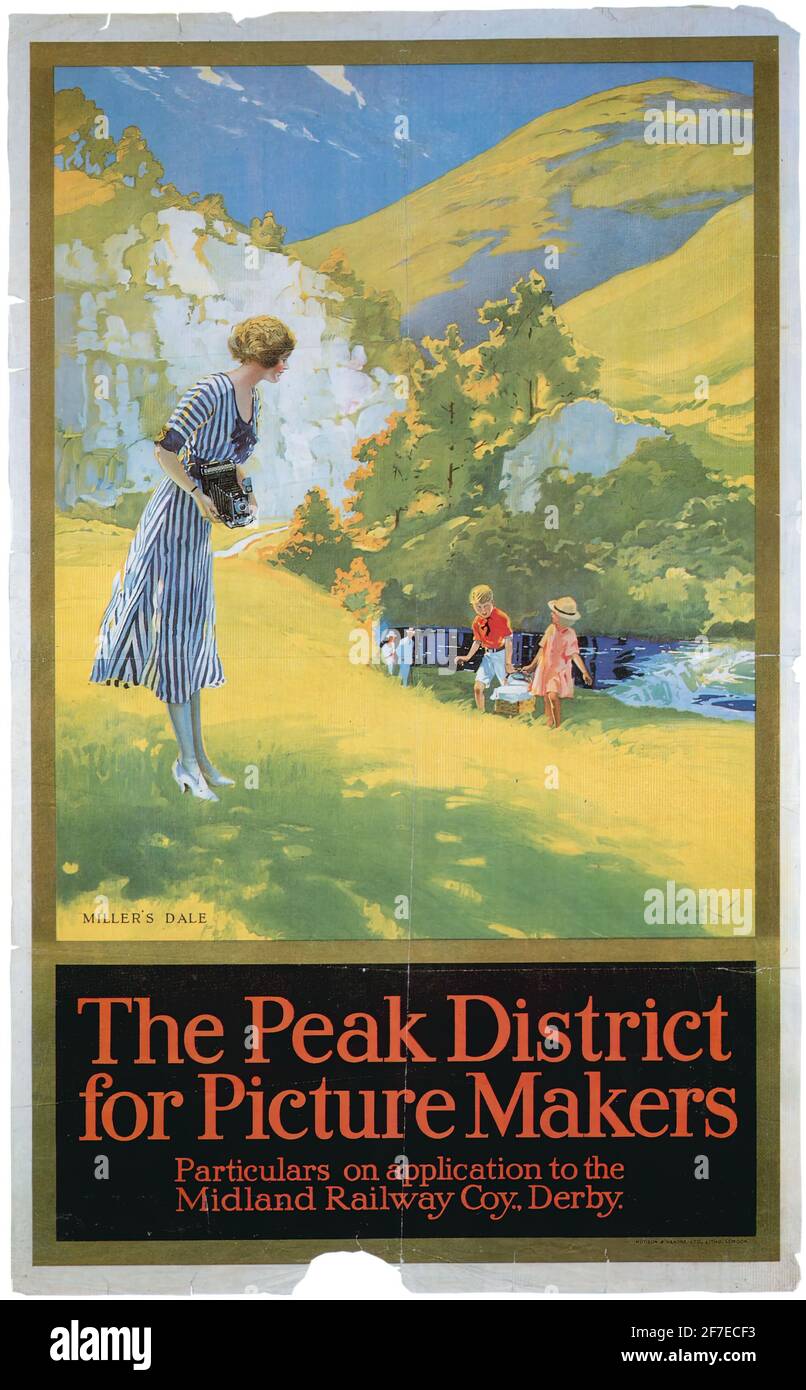 Peak district travel poster Cut Out Stock Images & Pictures - Alamy