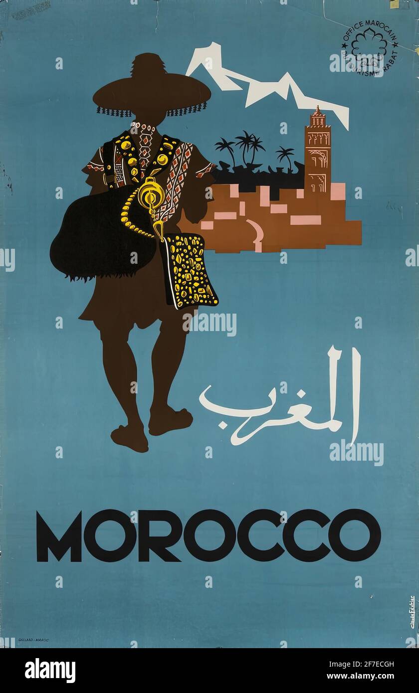 Morocco vintage poster hi-res stock photography and images - Alamy