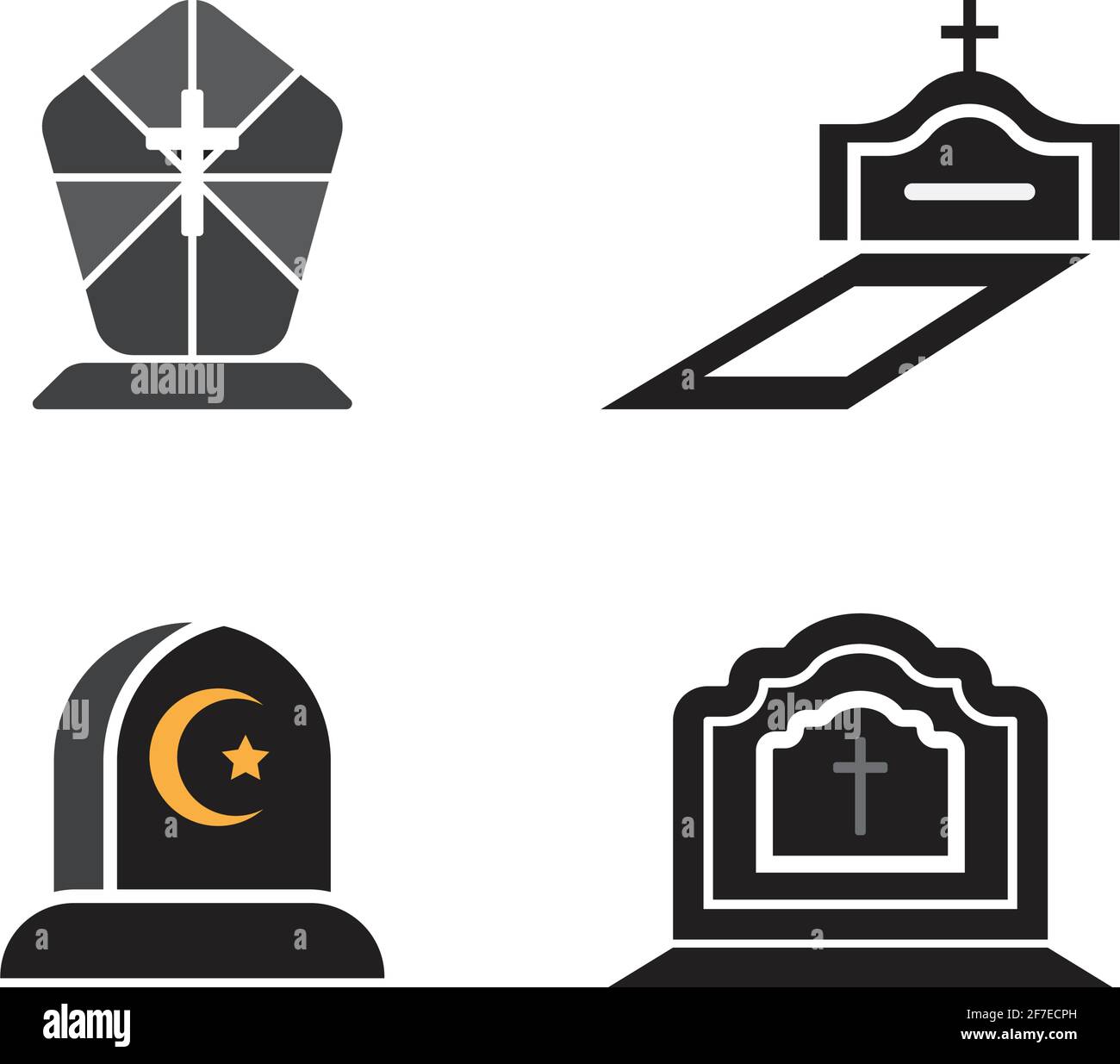 Headstone logo icon illustration design Stock Vector Image & Art - Alamy