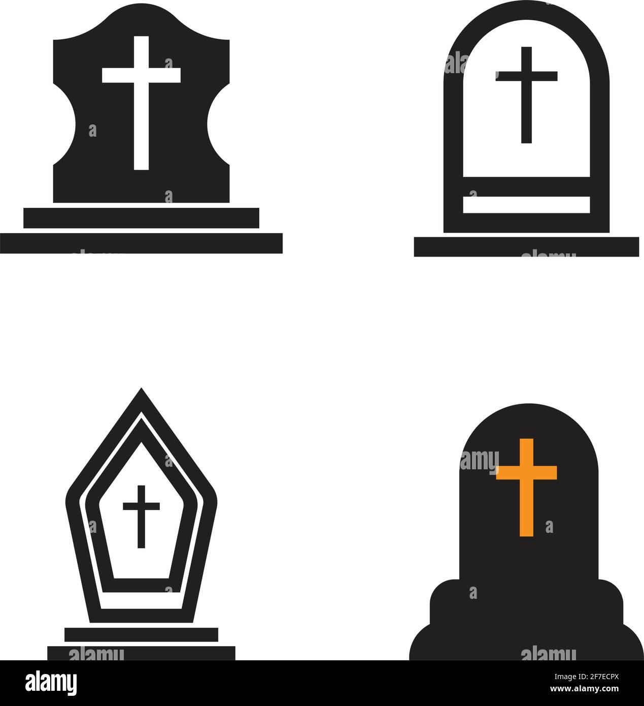 Headstone silhouette Stock Vector Images - Alamy