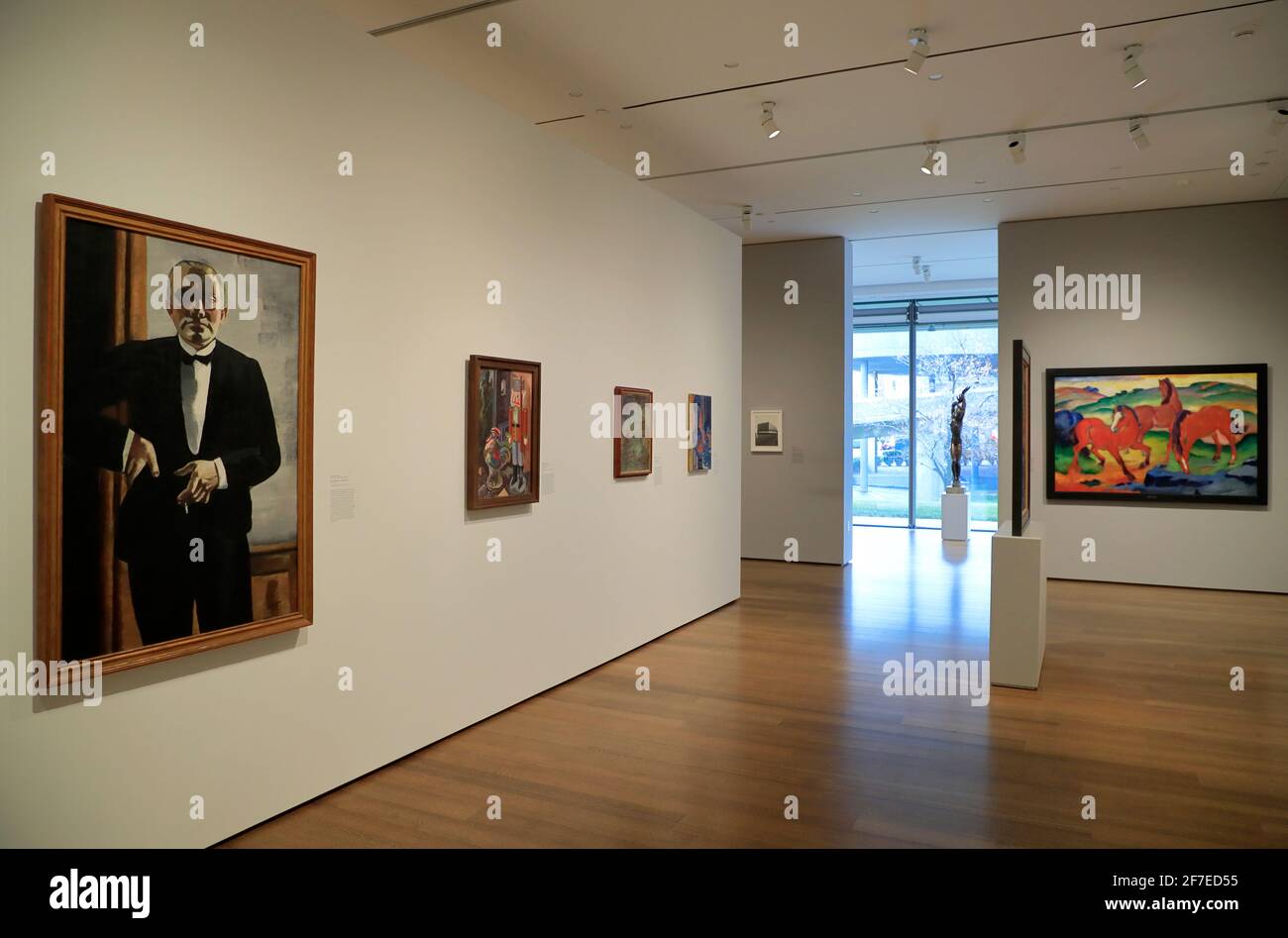 Gallery in Fogg Museum with the painting of Self-Portrait in Tuxedo ...