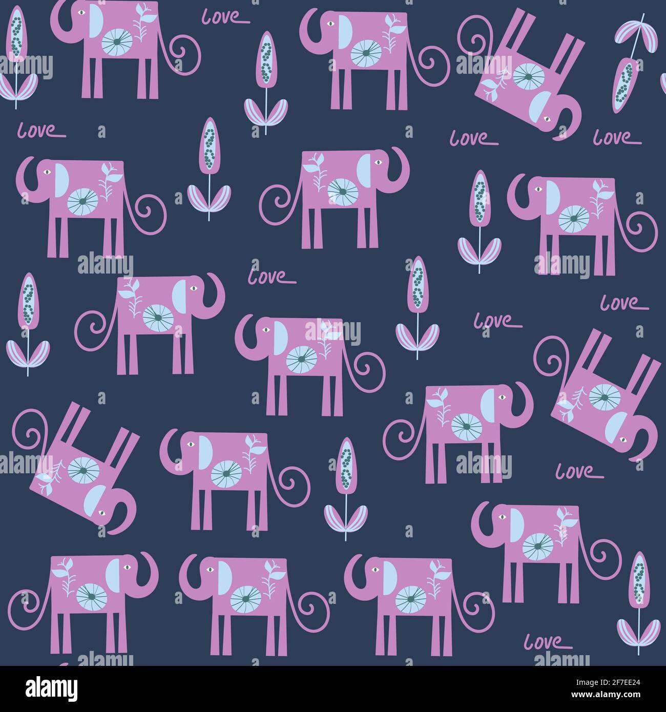 Elephant abstract nature floral background art Stock Photo - Alamy