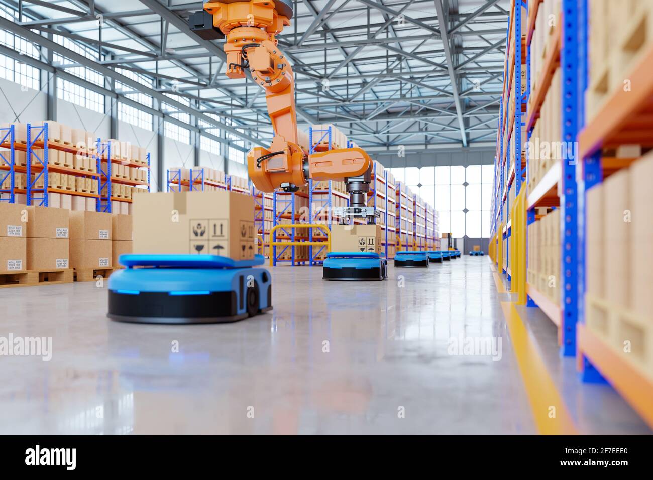 Robotic arm for packing with producing and maintaining logistics ...