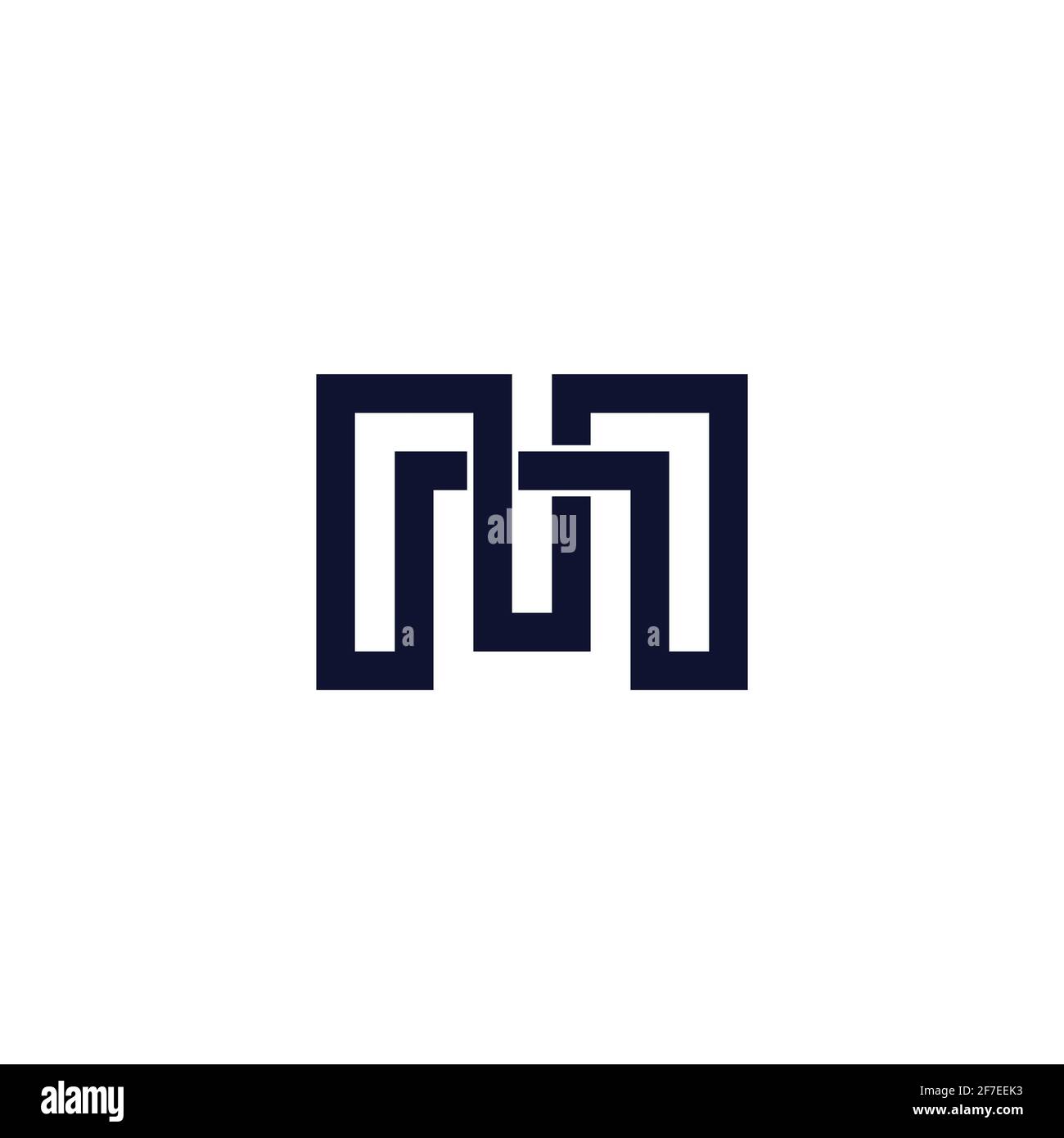 letter mn linked infinity line overlapping logo vector Stock Vector ...