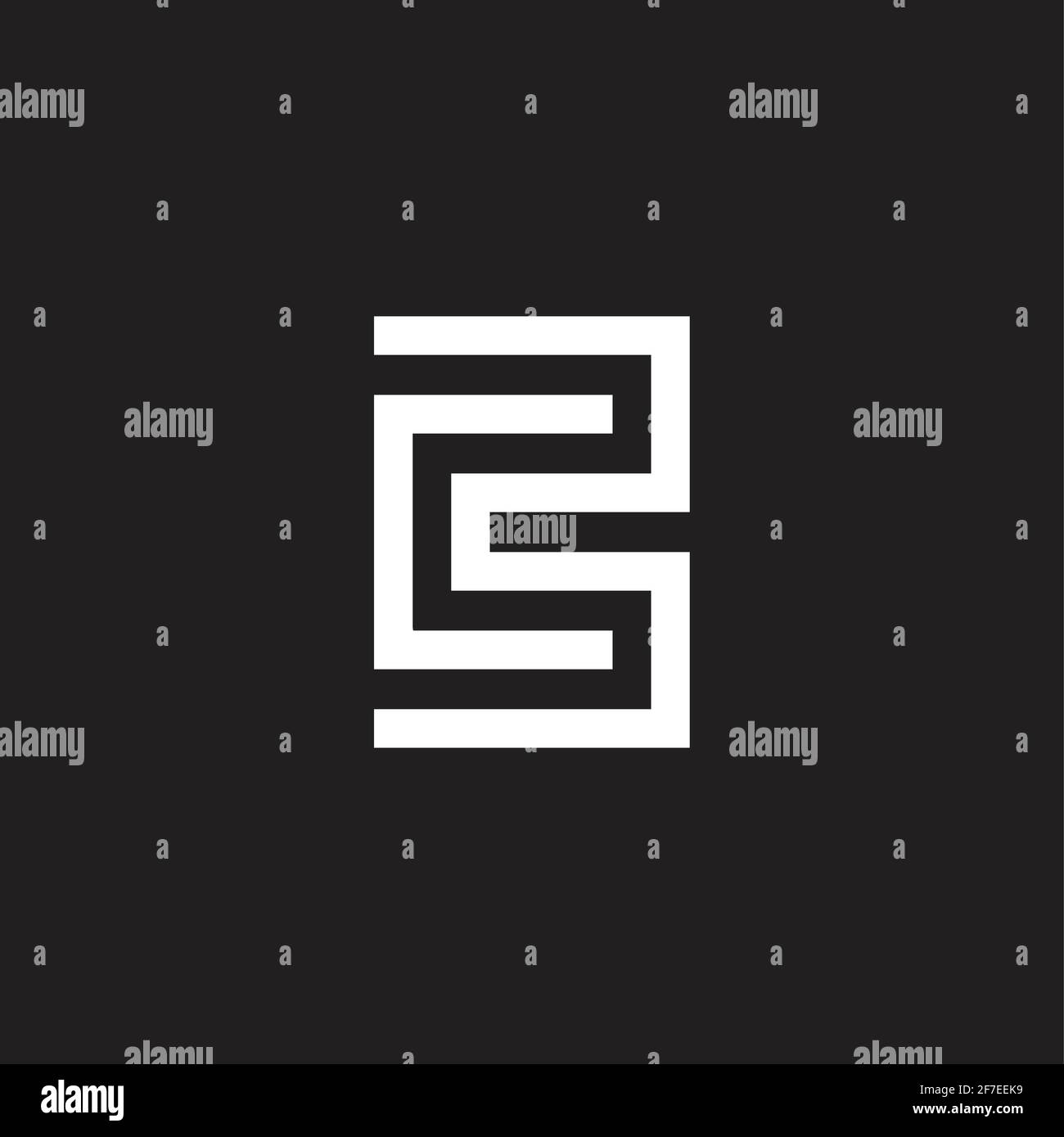 letter cb simple geometric line logo vector Stock Vector Image & Art ...
