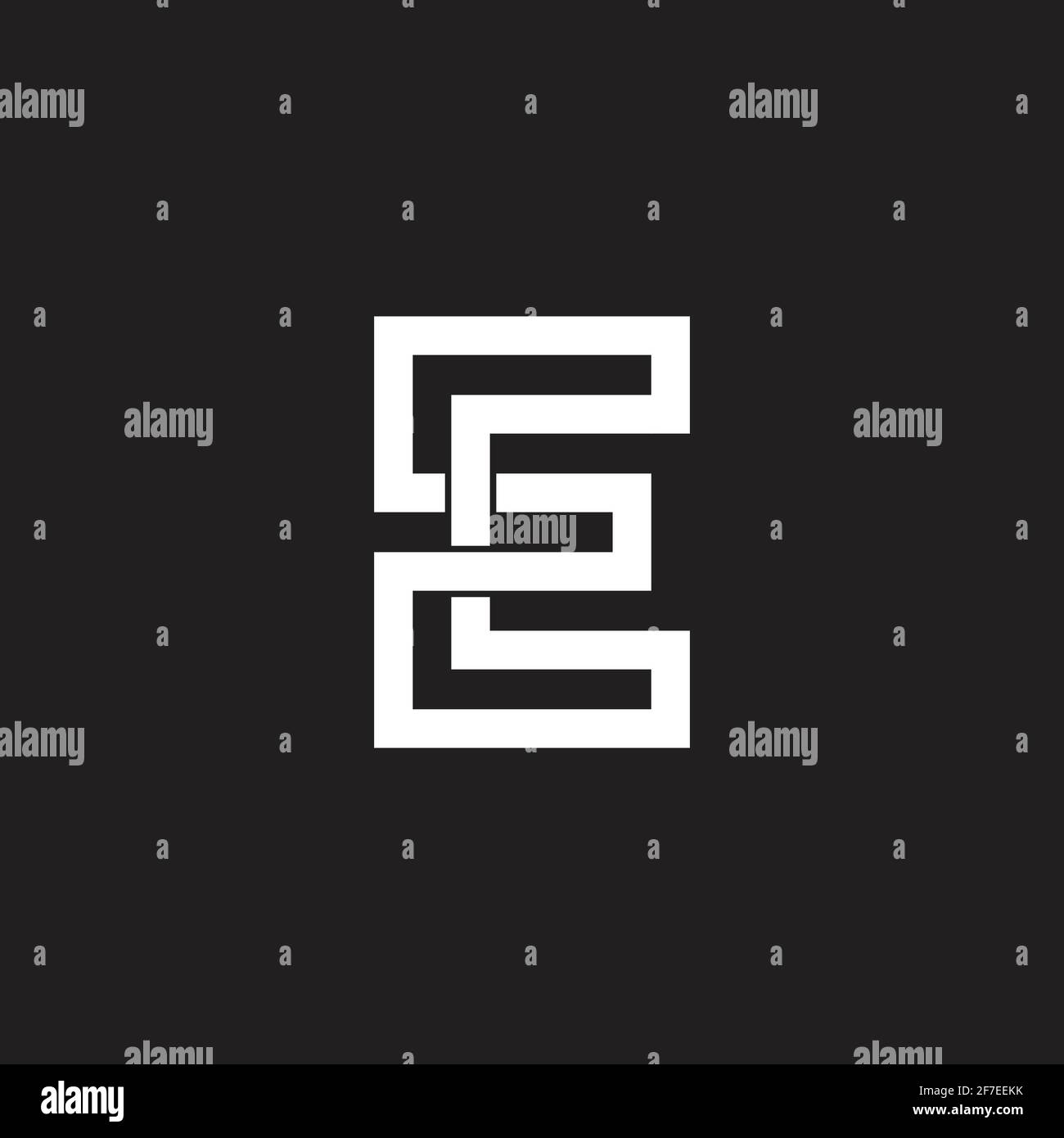 letter e uppercase infinity geometric line logo vector Stock Vector ...