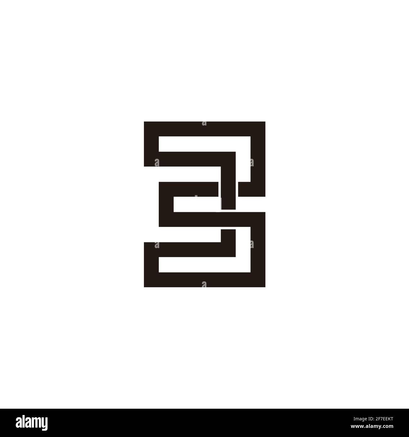 number 3 3d linked infinity geometric line logo vector Stock Vector ...