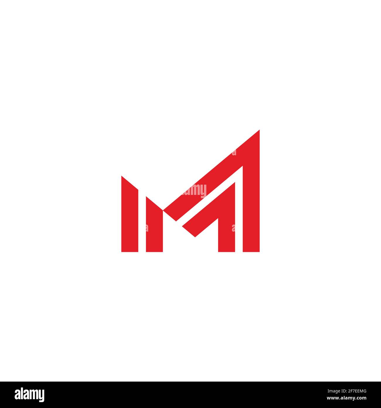 letter m stripes arrow symbol geometric logo vector Stock Vector Image ...
