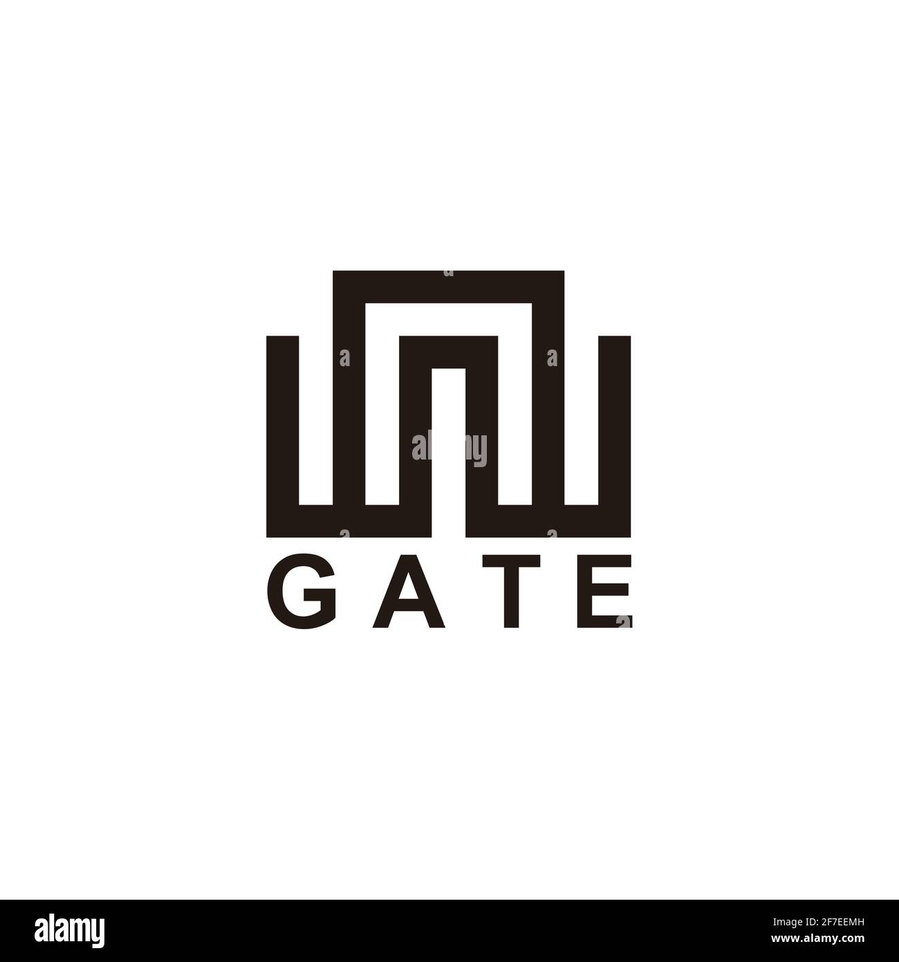 abstract gate letter w n geometric logo vector Stock Vector Image & Art ...