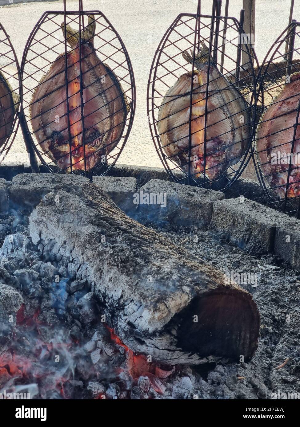 basra, Iraq - april 27, 2020: photo fish grill in the street of basra ...