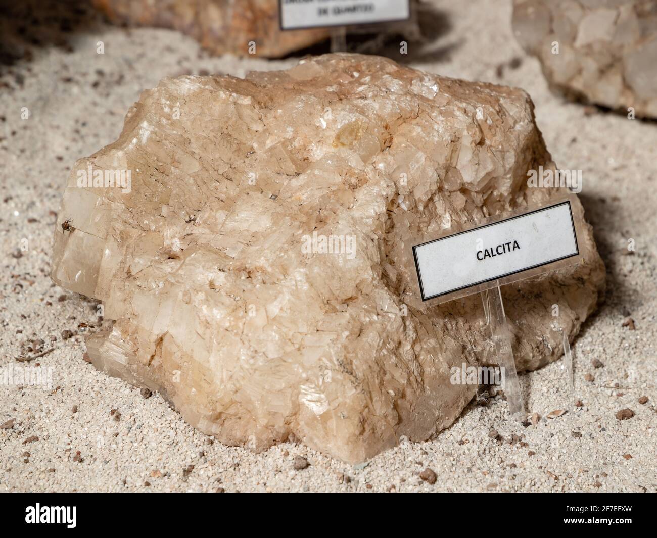 Goiania, Goias, Brasil - 02 01 2019: Calcite, a carbonate mineral and ...