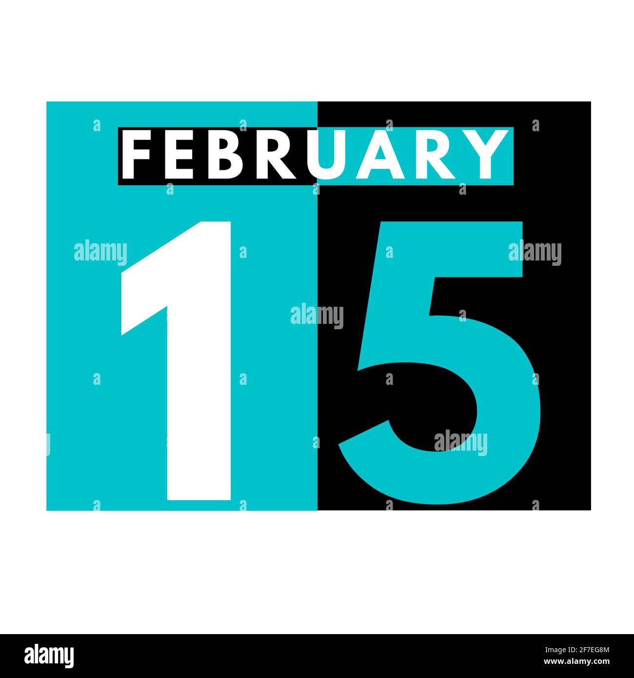 15 february icon Cut Out Stock Images & Pictures - Alamy